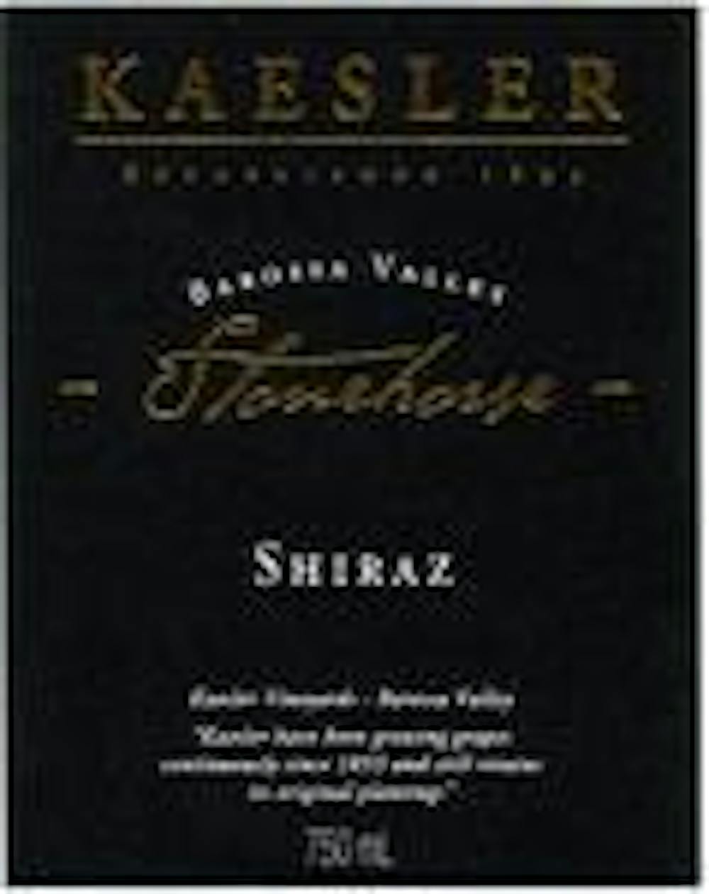 Kaesler 'Stonehorse' Shiraz 2011 :: Shiraz / Syrah