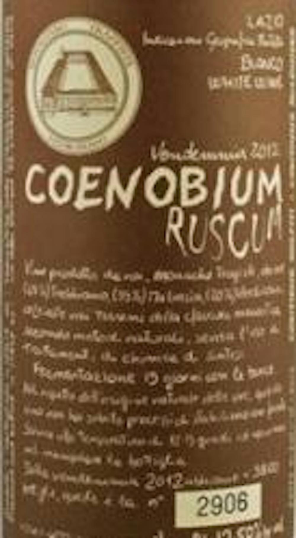 Monastero Suore Cistercensi Coenobium 'Ruscum' 2012 :: Other White Wines