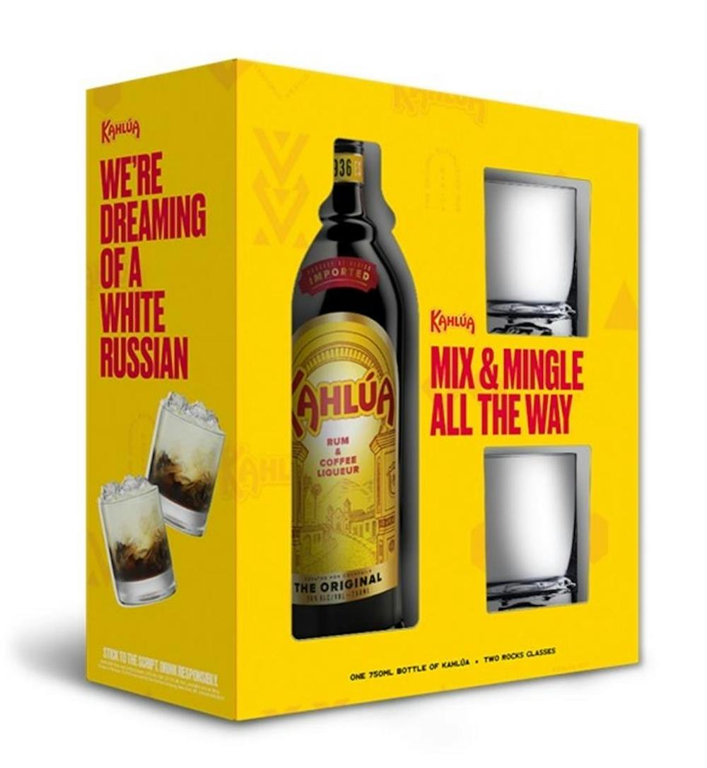 Kahlua Gift Set Liqueur 750ml w/2 glasses :: Cordials & Liqueurs