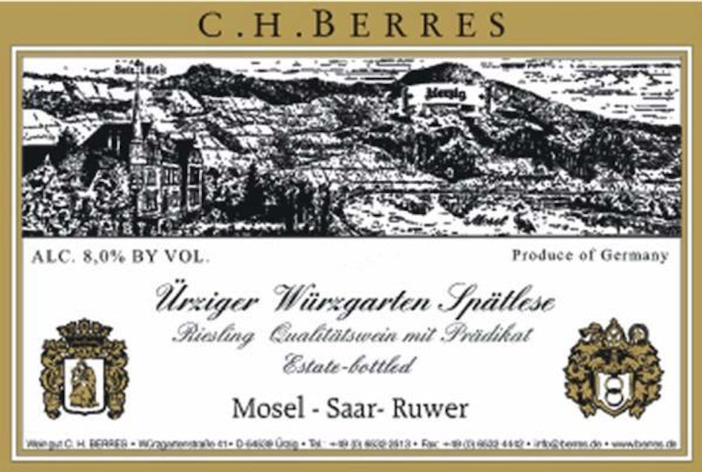 C. H. Berres 'Spatlese' Urzinger Wurzgarten 2003 :: Riesling