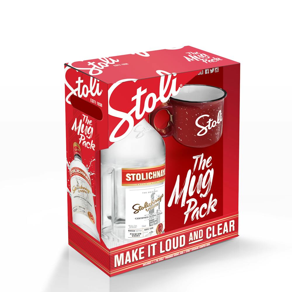 Stoli Vodka w/ Mug Gift Set 80prf Vodka 1.75L :: Vodka