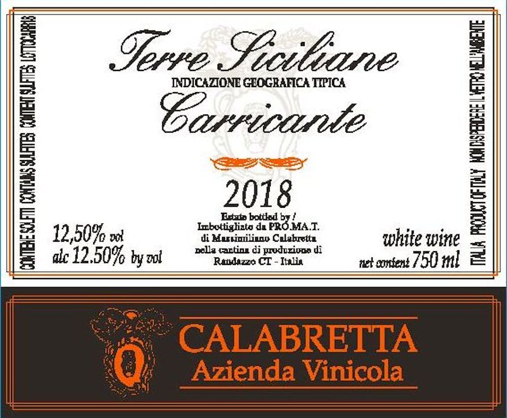 Calabretta Carricante Bianco 2018 :: Italian White
