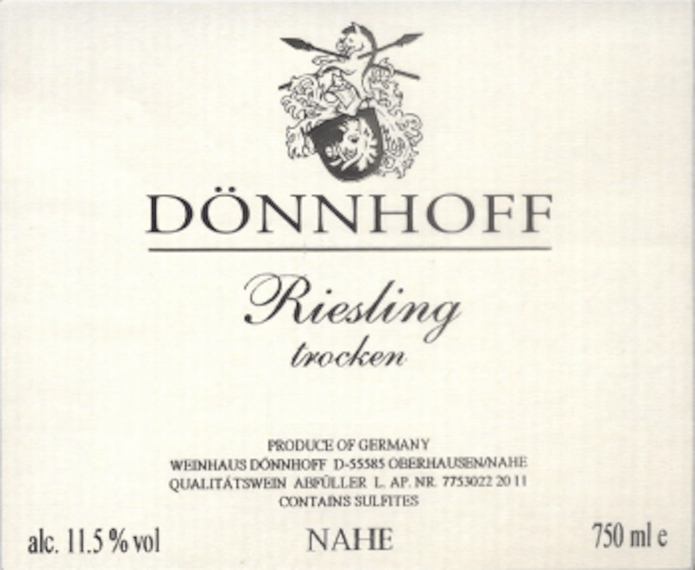 Donnhoff Estate 'Trocken' Riesling 2019 :: Riesling