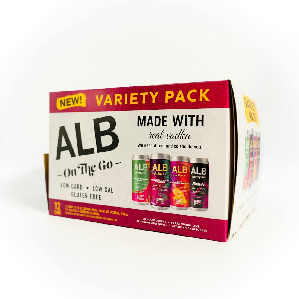 ALB On The Go Variety Pack 12-355ml Cans :: Ready to Go Cocktails