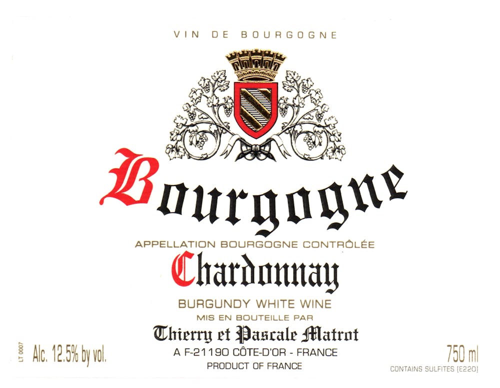 Thierry et Pascale Matrot Chardonnay 2019 :: Burgundy White