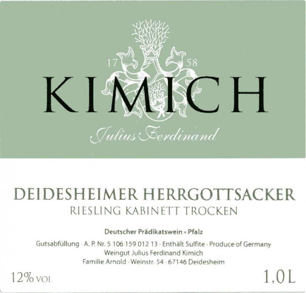 Kimich 'Deidesheimer' Kabinett Trocken 2020 1.0L :: Riesling