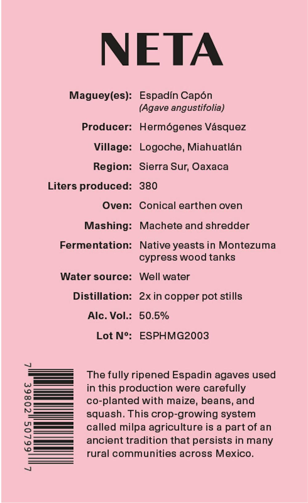 NETA Espadin Capon :: Tequila