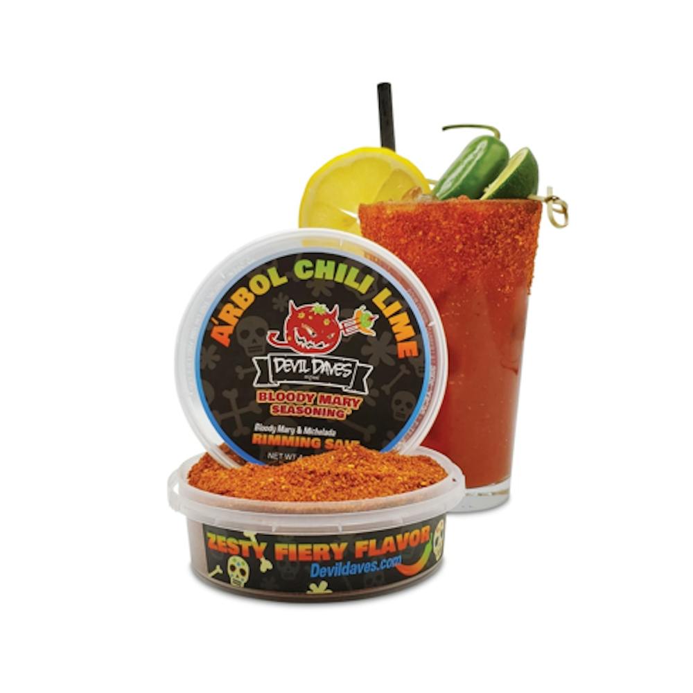 Devil Dave's Arbol Chili Lime Bloody Mary Rimmer 4oz :: Cocktail Rimmers