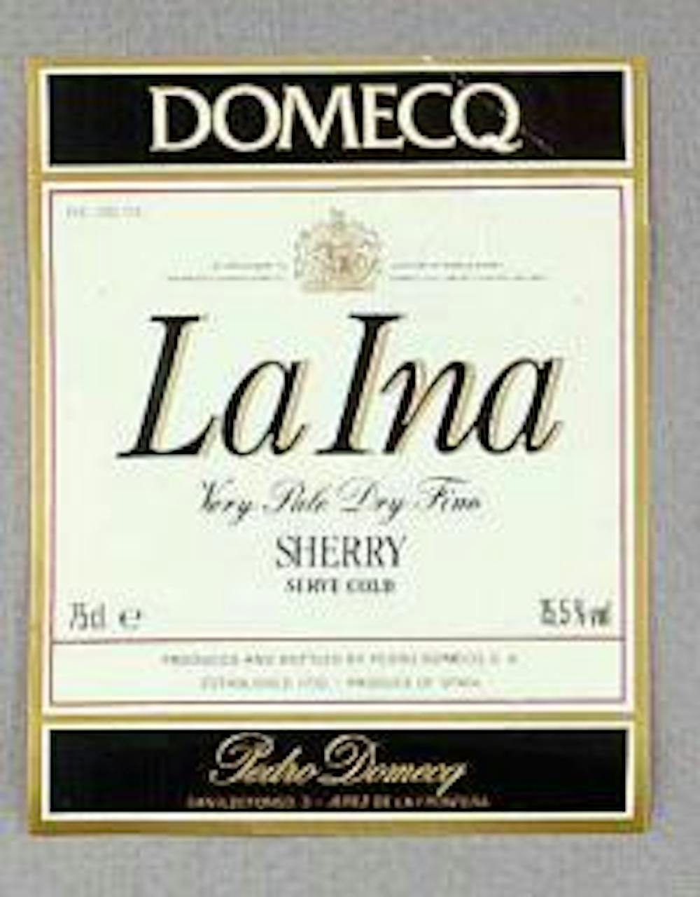 Domecq 'La Ina' Dry Fino Sherry