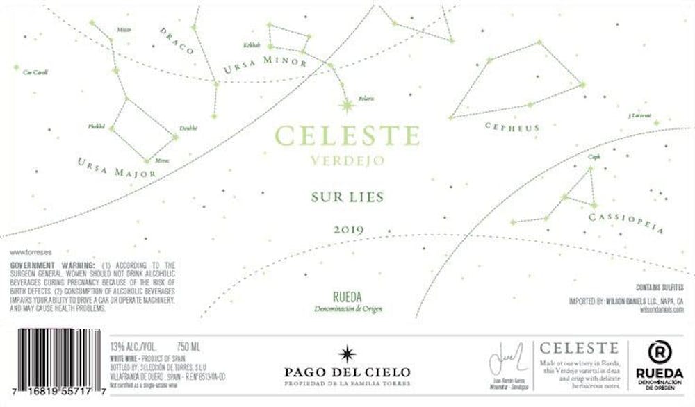 Familia Torres 'Celeste' Verdejo Sur Lies 2020 :: Spanish White
