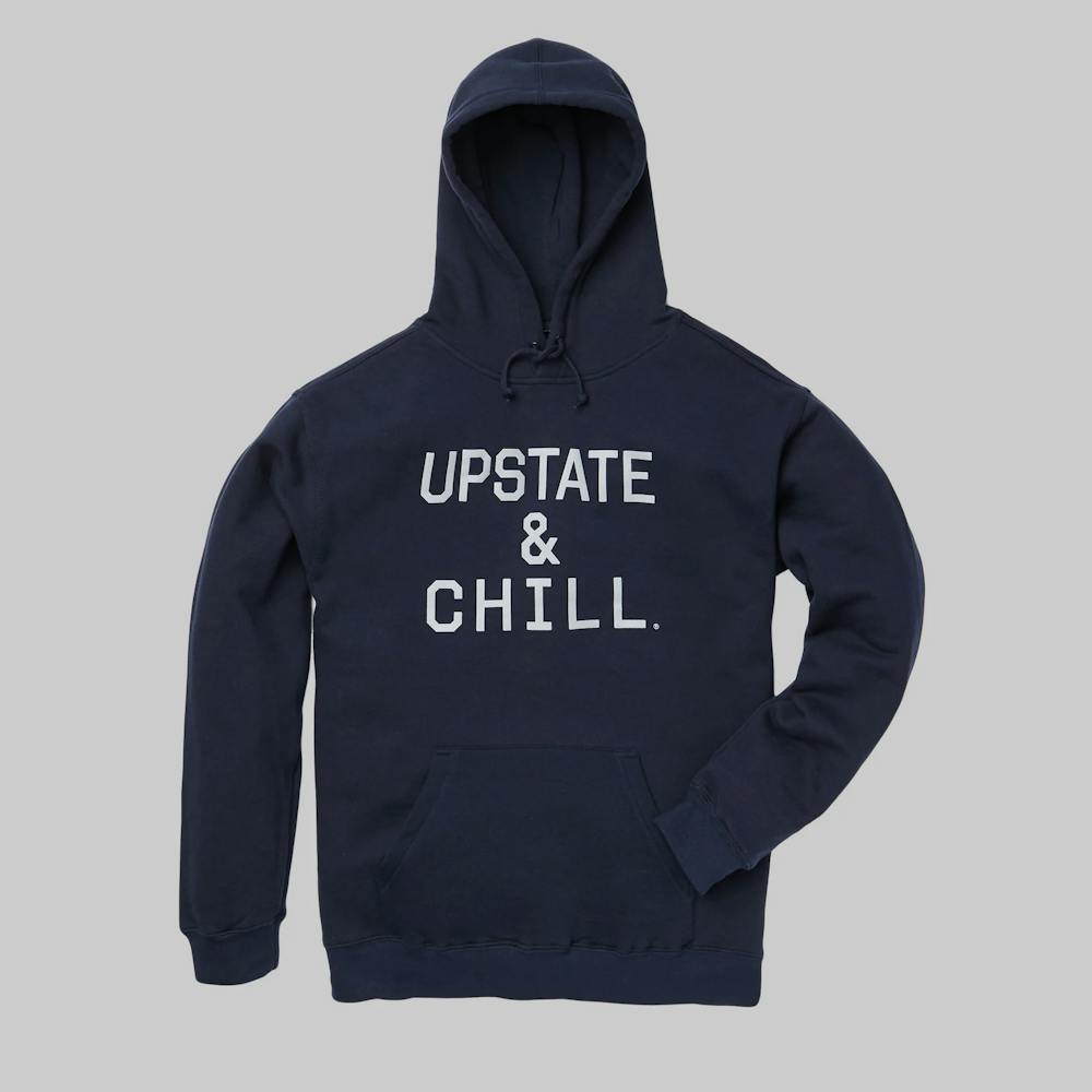 Upstate & Chill Navy Hoodie (L) by Hamilton & Adams :: Apparel