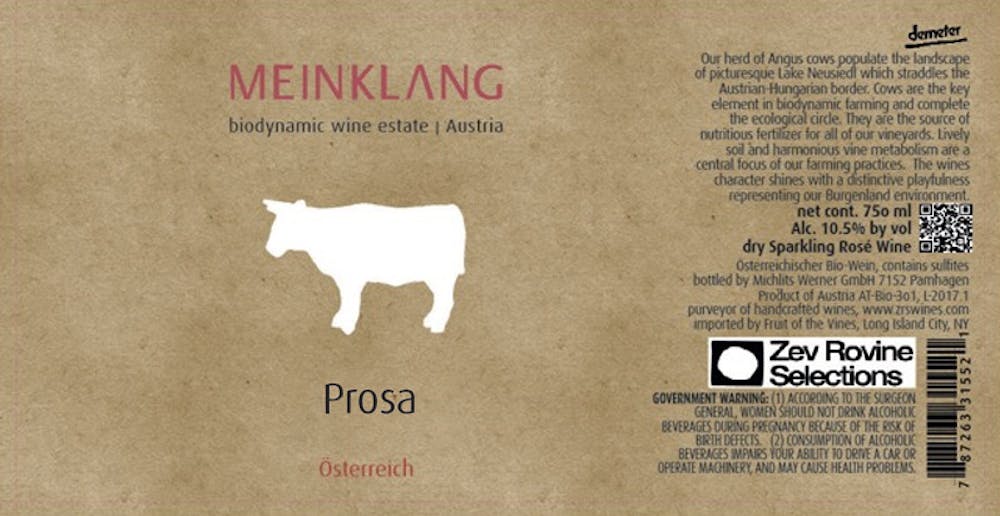 Meinklang 'Prosa' Sparkling Rose 2021 :: Rosé