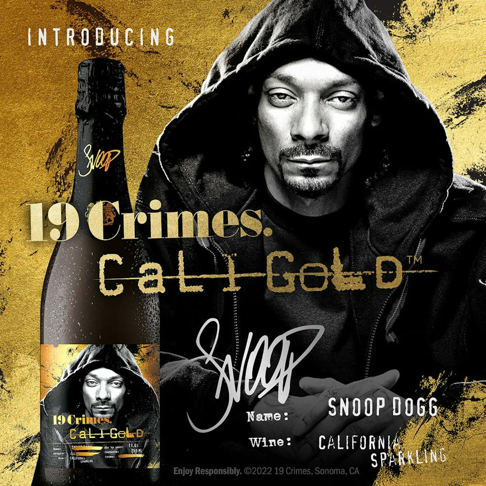 19 Crimes Snoop Cali Gold Sparkling Wine 750ml :: Bubbly Dry