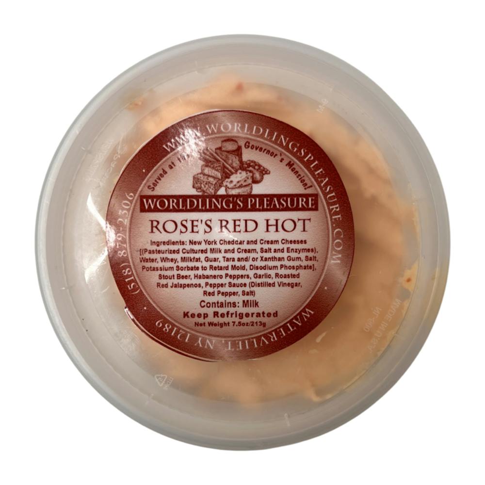 Worldling's Pleasure Rose's Red Hot Cheddar 7.5oz :: Cheese