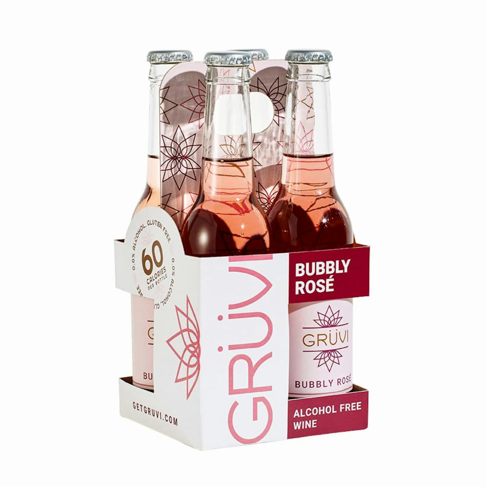 Gruvi Alcohol Free Bubbly Rose 4-10oz Bottles :: Non-Alcoholic ...