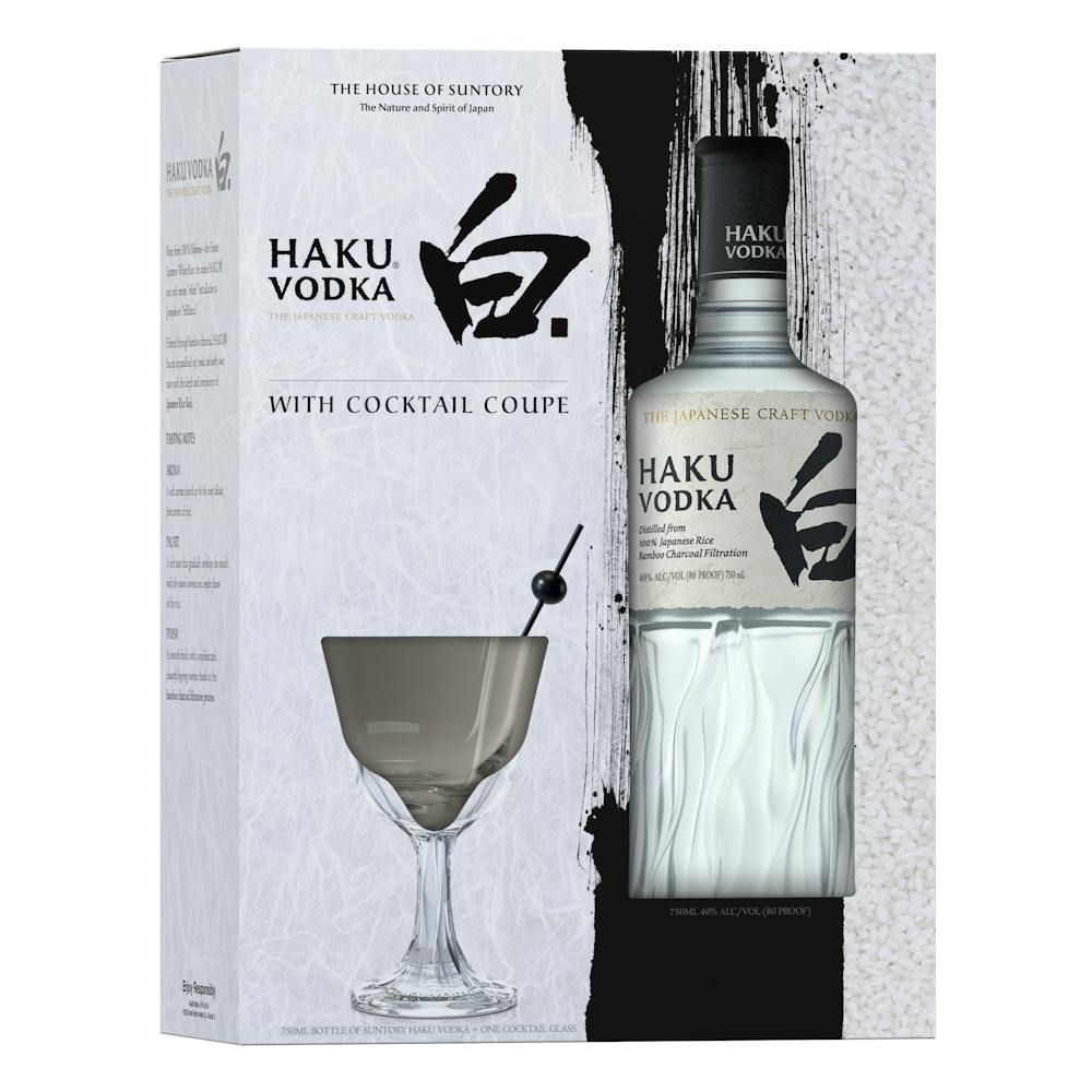 Suntory 'Haku' Vodka Gift Set with Cocktail Glass 750ml :: Vodka