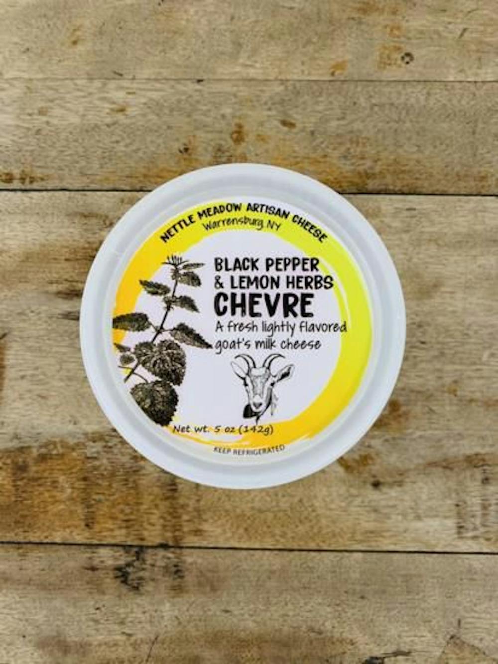 Nettle Meadow Artisan Cheese Lemon Pepper Chevre 5oz :: Cheese