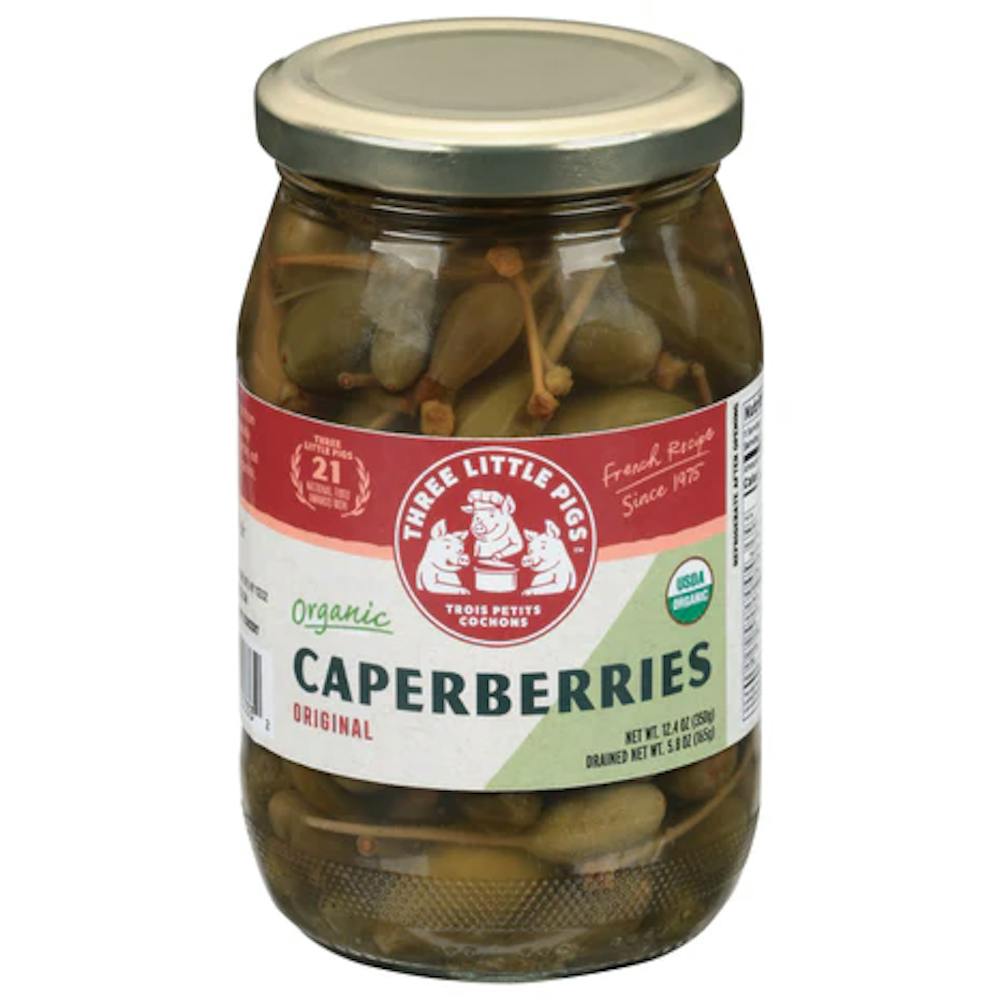 Three Little Pigs Organic Caperberries 12.4oz :: Garnishments
