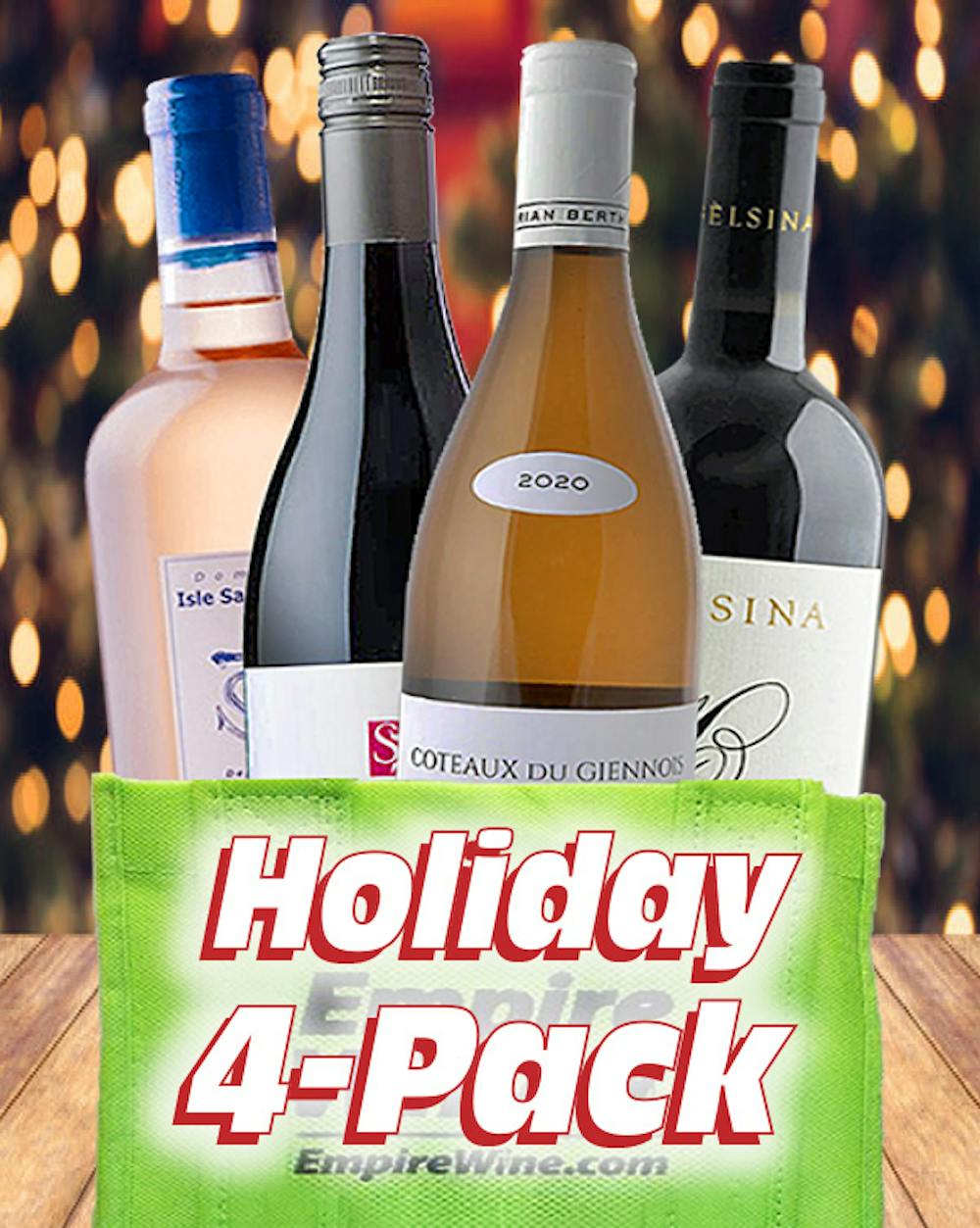 Holiday 4-Bottle Wine Tasting Pack 2022 :: Wine Gift Packs
