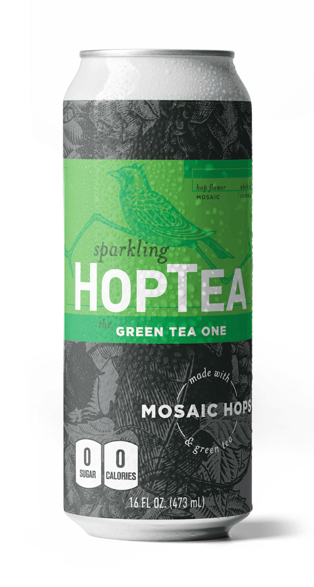 HopLark Sparkling HopTea The Green Tea One 16oz Can :: Non-Alcoholic ...