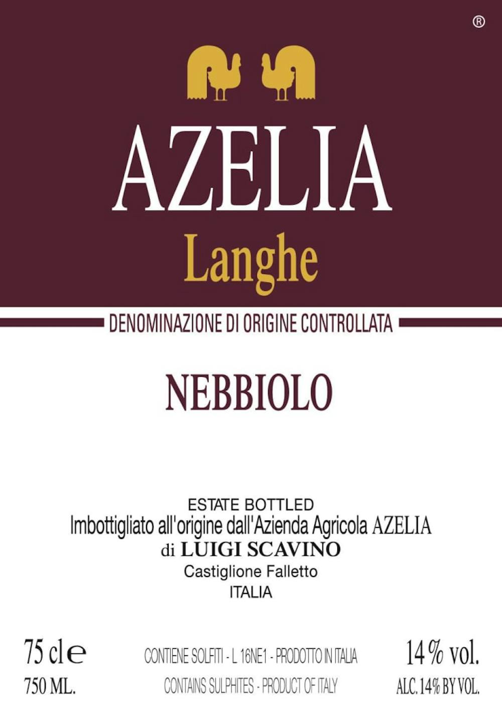 Azelia Nebbiolo 2021 :: Italian Red