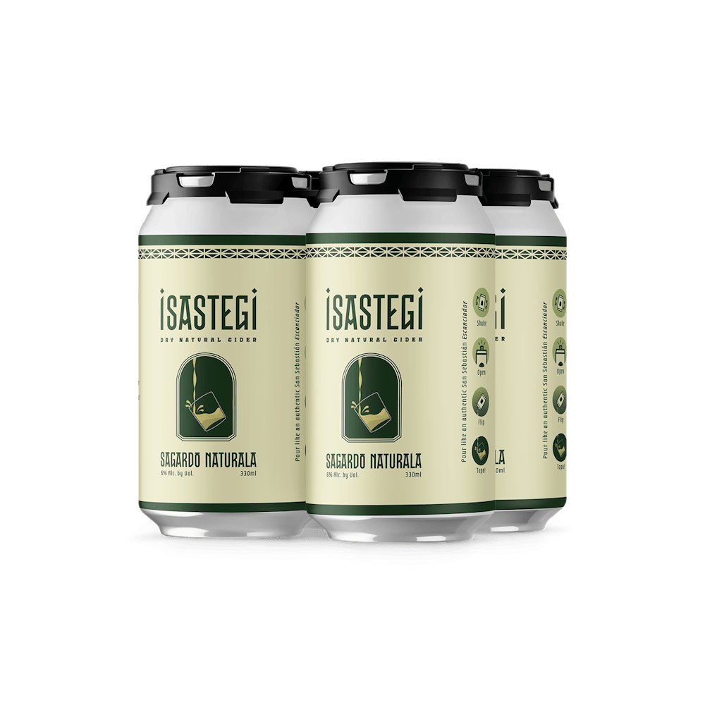Isastegi Sagardo Natural Cider 4-330ml Cans :: Cider