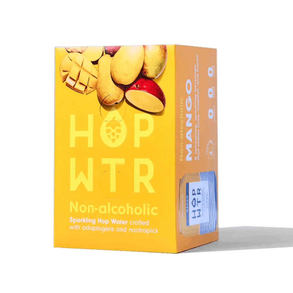 HOP WTR Mango N/A Sparkling Hop Water 6-12oz :: Adaptogenic Drinks