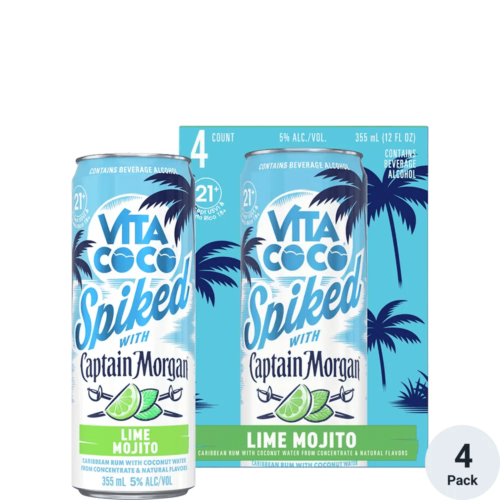 Captain Morgan Vita Coco Lime Mojito 4-355ml Cans :: Ready to Go Cocktails