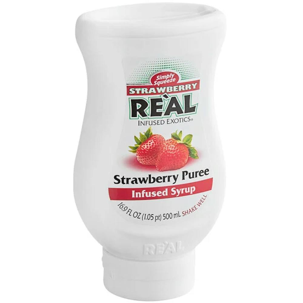 Real Strawberry Puree Infused Syrup 500ml :: Cocktail Mixers