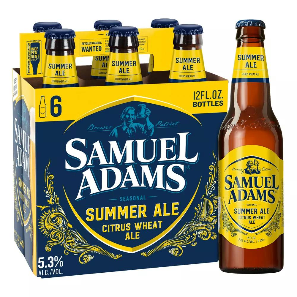 Sam Adams Summer Ale Citrus Wheat Ale 6-12oz Bottles :: Other / Variety ...