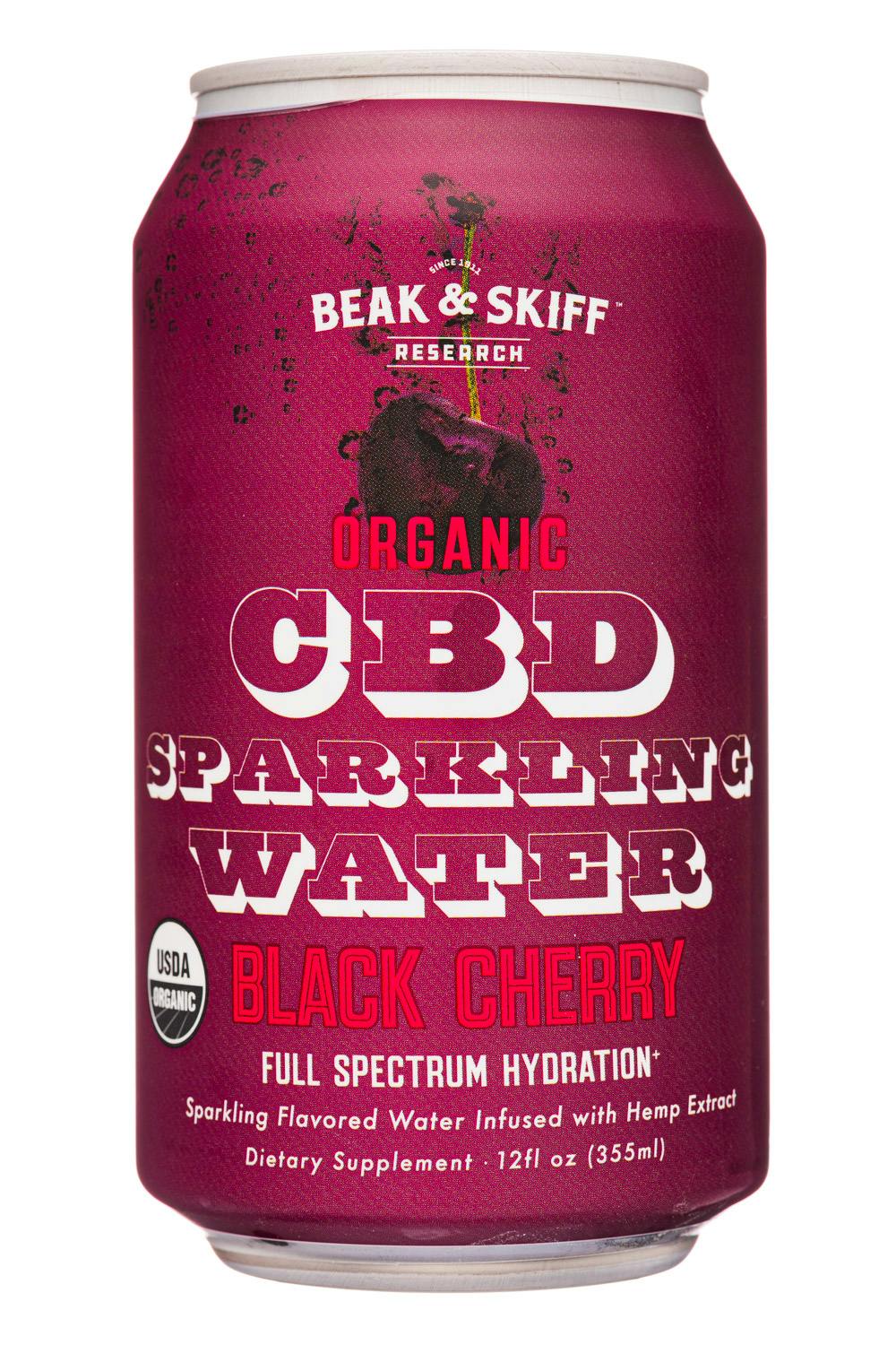 Beak & Skiff CBD Black Cherry Sparkling Water 12oz Can :: CBD Drinks