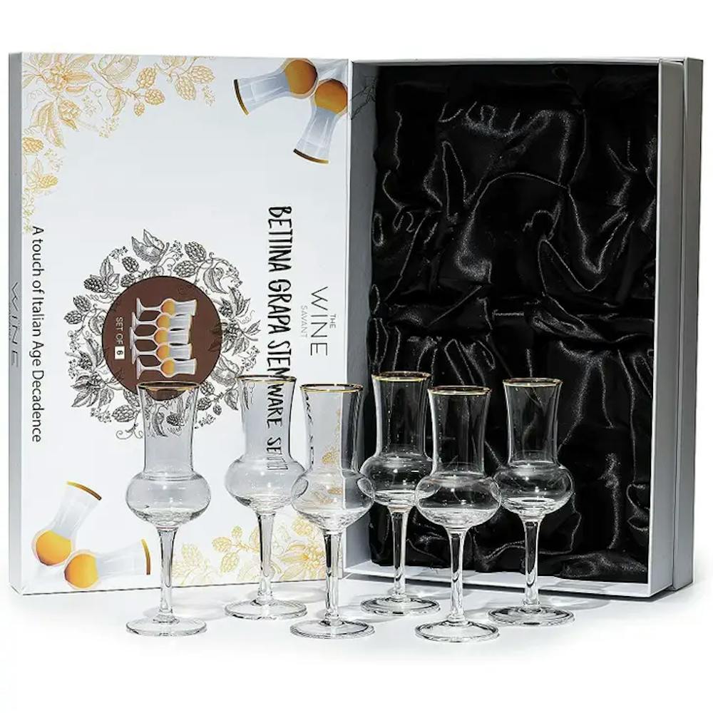 Crystal Grappa 3oz Glasses Set of 6 :: Spirits Glasses