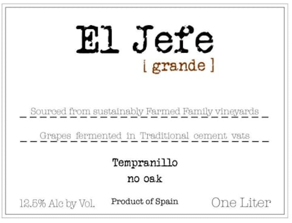 El Jefe 'Grande' Tempranillo 2024 1.0L :: Spanish Red