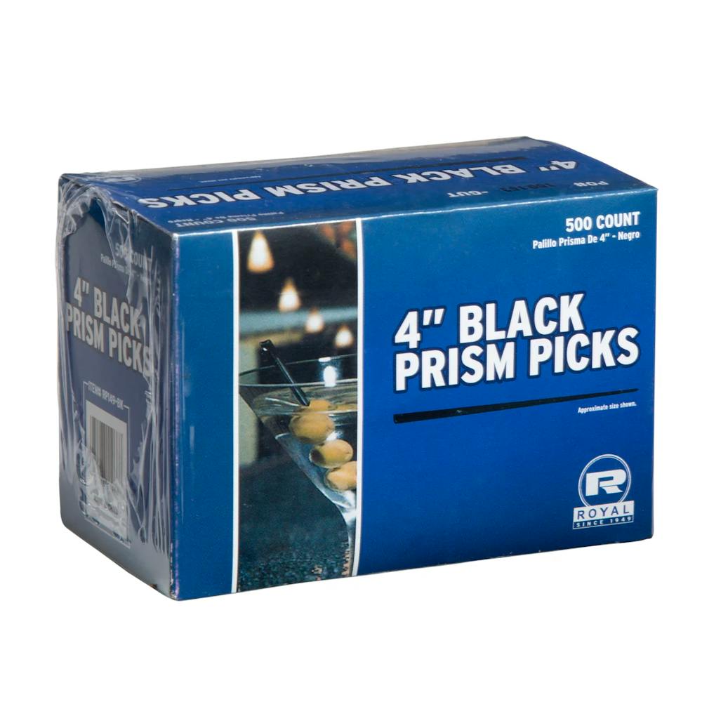 Disposable Black 4 Prism Picks (Box of 500) :: Bar Tools