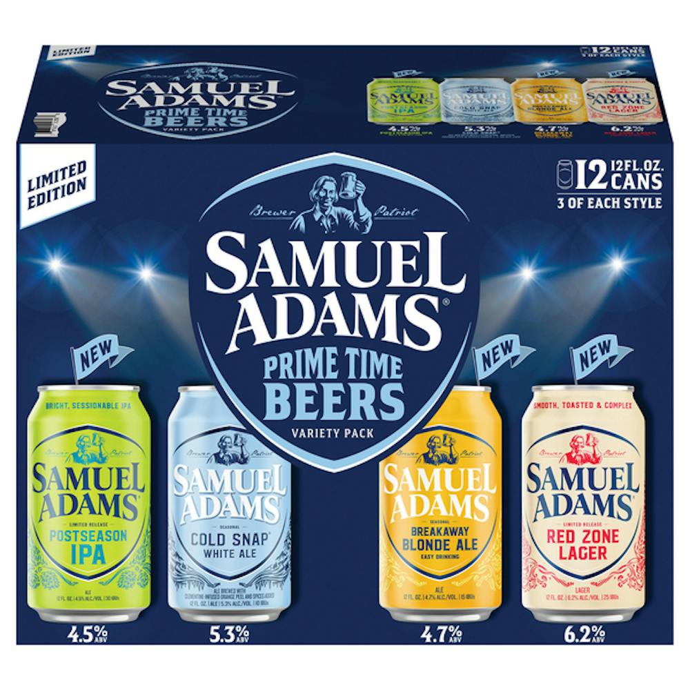Sam Adams Prime Time Beers Variety Pack 12-12oz Cans :: Other / Variety ...
