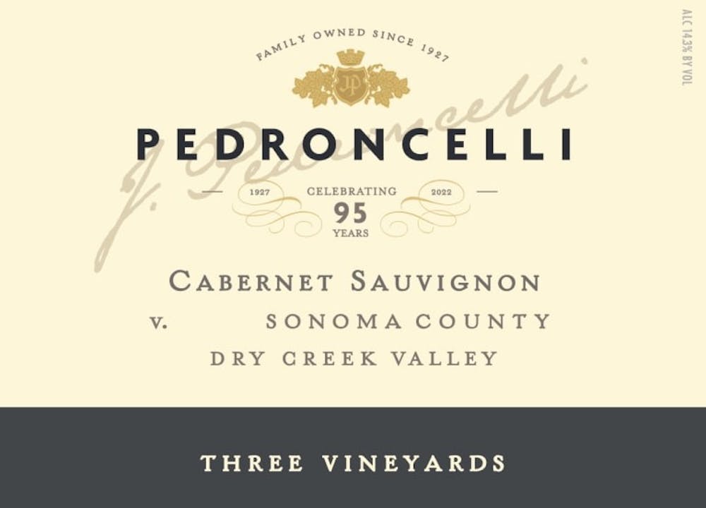 Pedroncelli 'Three Vineyards' Cabernet Sauvignon 2020 :: Cabernet Sauvignon