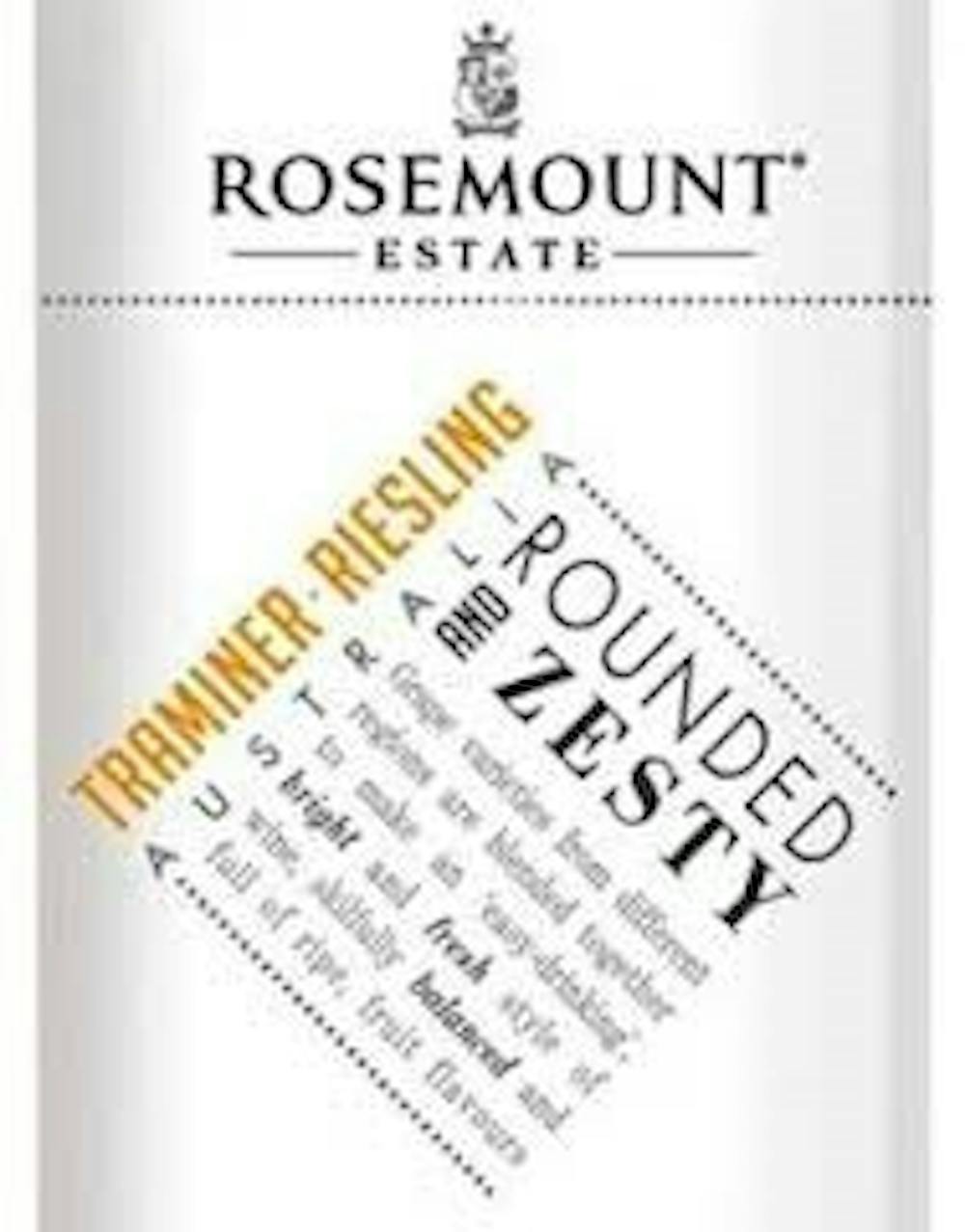 Rosemount Estate Traminer Riesling 2017 :: Riesling