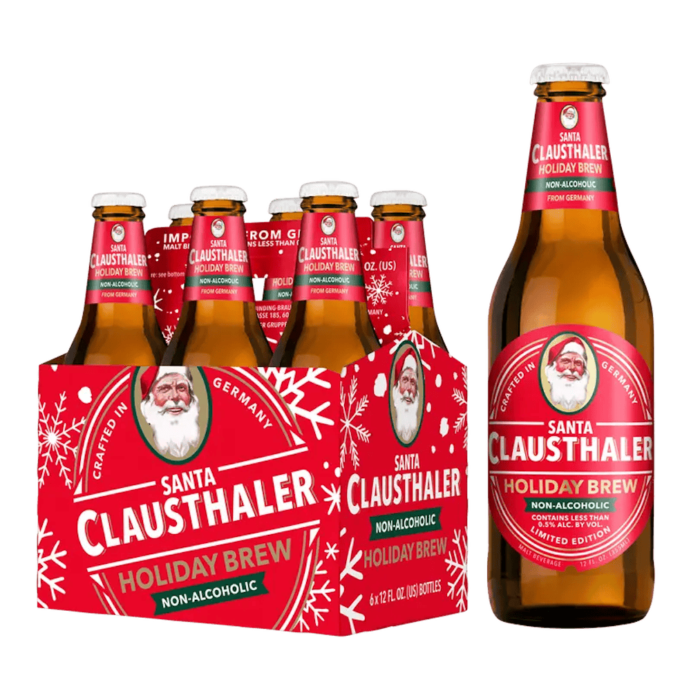 Clausthaler Non-Alcoholic Santa Holiday Brew 6-12oz Btls :: Non ...