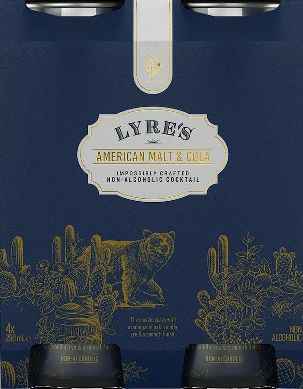 Lyre's American Malt & Cola Non-Alcoholic RTD 4-250ml Cans :: Non ...
