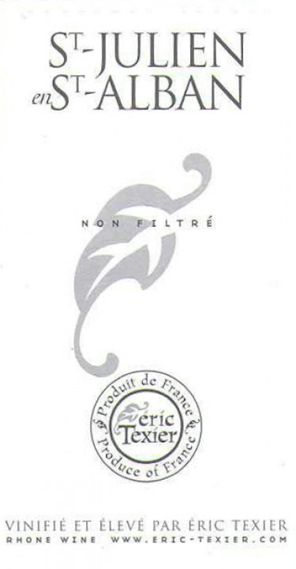 Eric Texier St Julien-en-St. Alban 2020 :: Rhone Blend Red