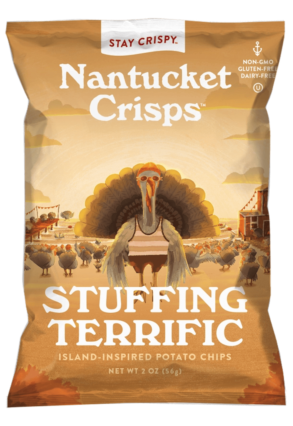 Nantucket Crisps Stuffing Terrific Potato Chips 2oz :: Snacks, Chips ...