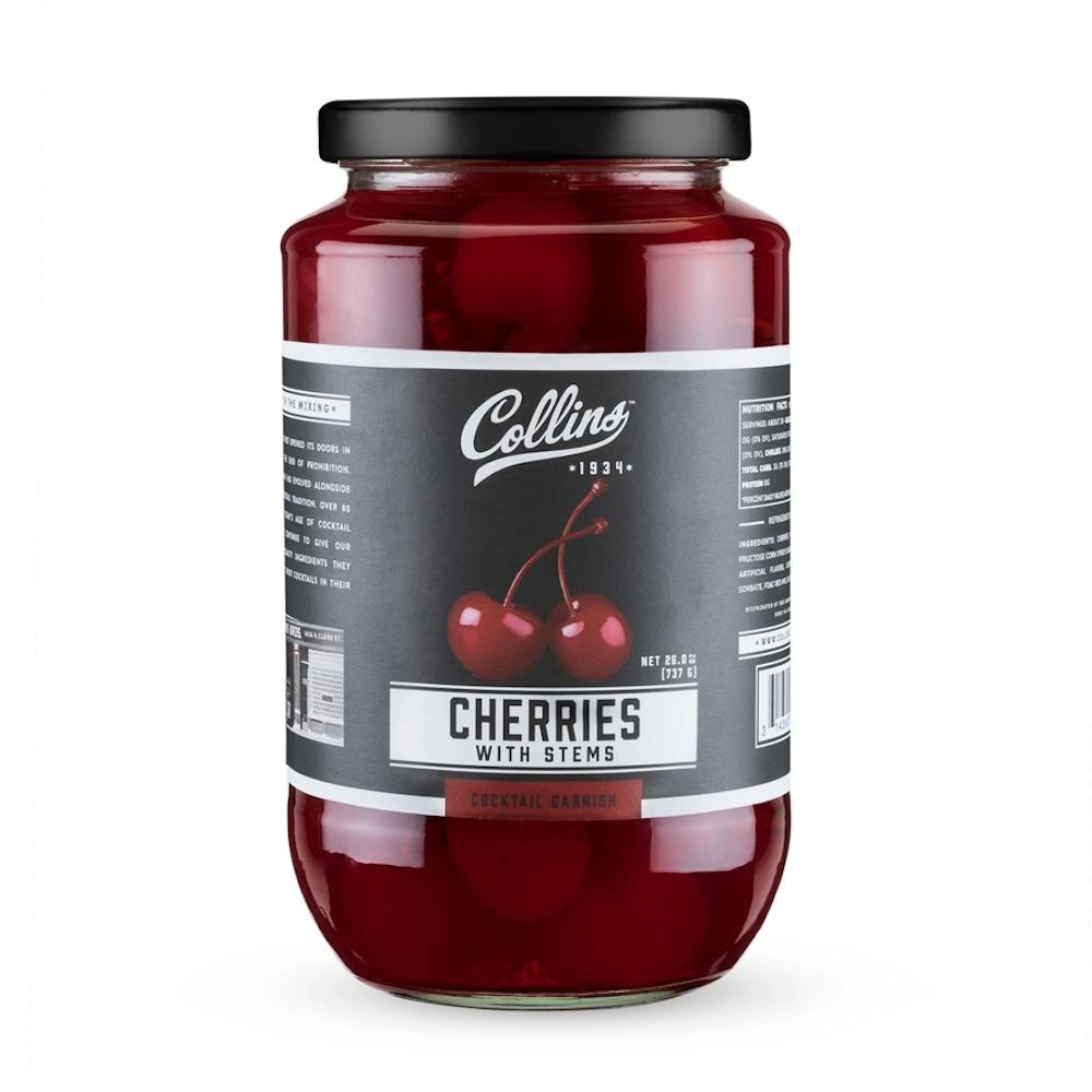 Collins Stemmed Maraschino Cherries 26oz :: Garnishments