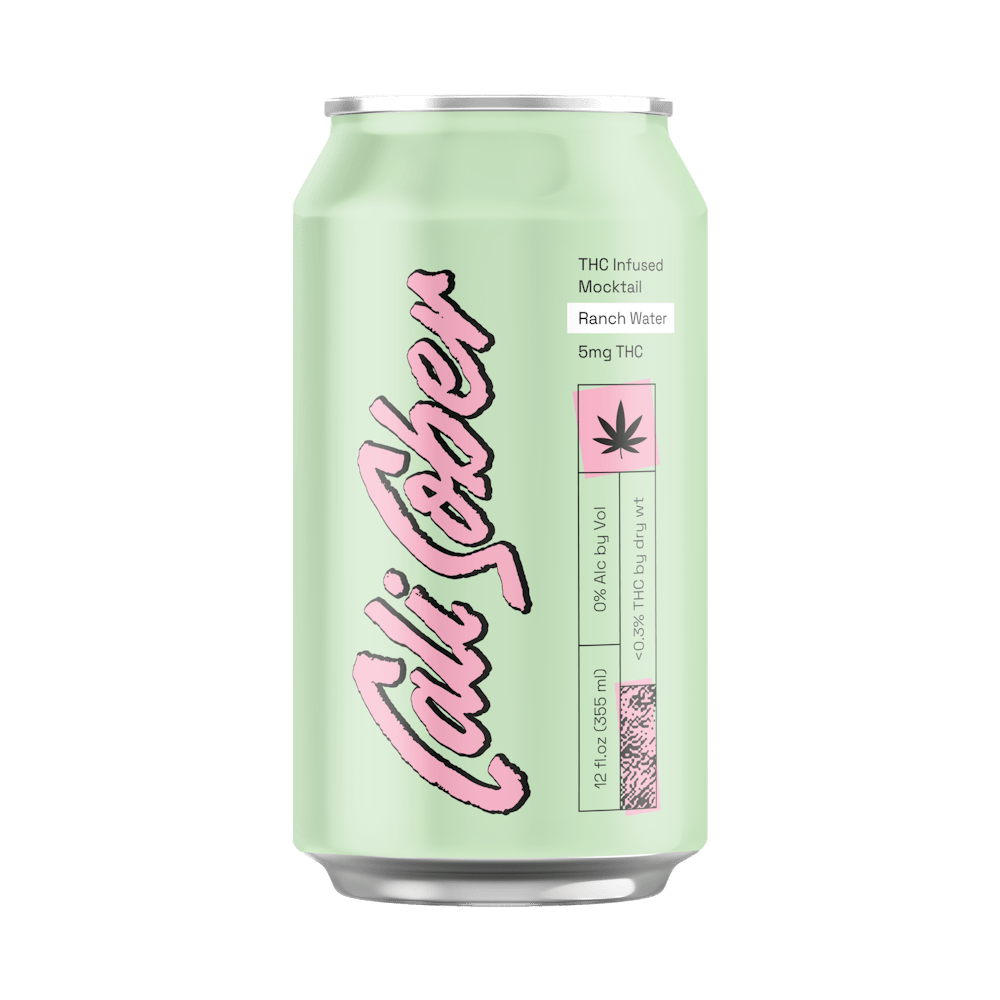 Cali Sober 5mg THC Ranch Water 12oz Can :: CBD Drinks