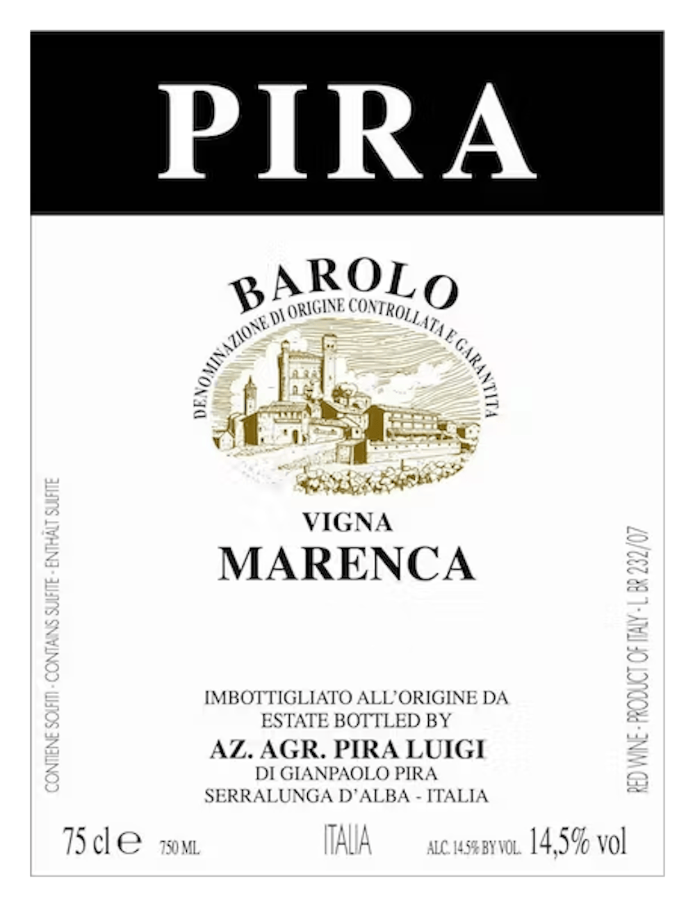 Luigi Pira 'Marenca' Barolo Nebbiolo 2019 :: Italian Red
