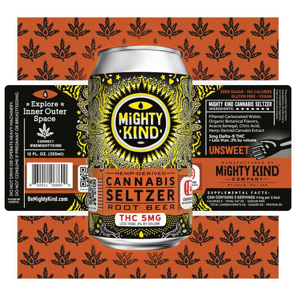 Mighty Kind Root Beer 5mg THC Seltzer 4-12oz Cans :: CBD Drinks