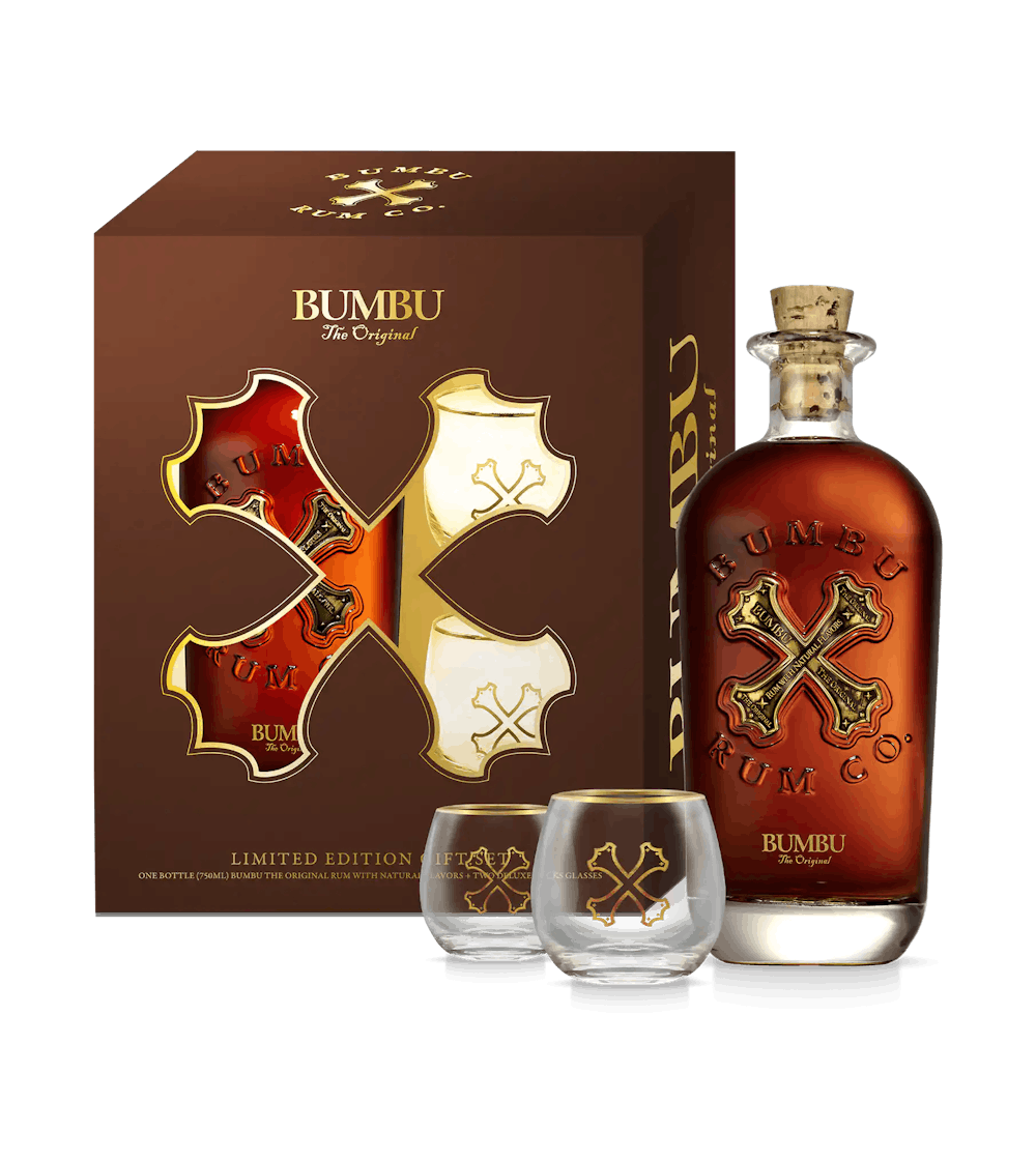 Bumbu Rum 70 with 2 Glasses Gift Set :: Rum