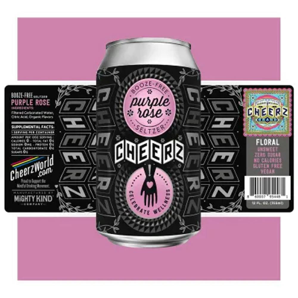 Mighty Kind Cheerz Purple Rose Seltzer 12oz Can :: Non-Alcoholic Ready ...