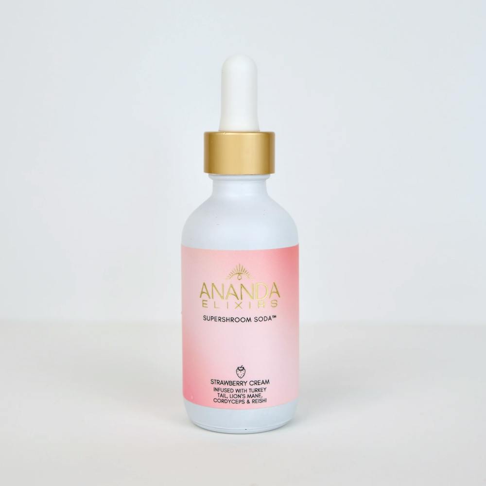 Ananda Elixirs Strawberry Cream Supershroom Soda 2oz :: Adaptogenic Drinks
