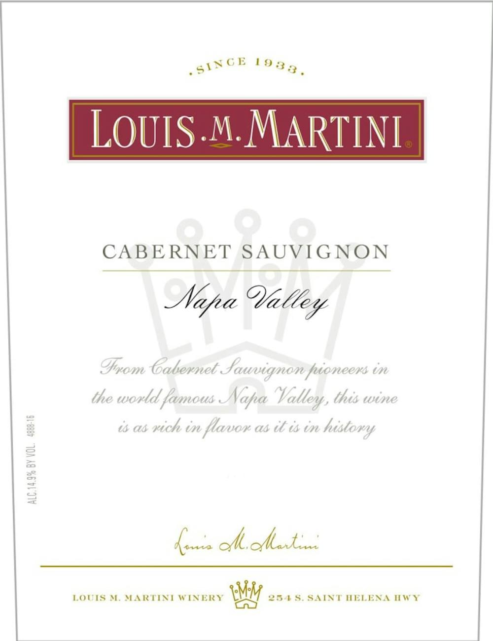 Louis M. Martini 'Napa' Cabernet Sauvignon 2021 :: Cabernet Sauvignon