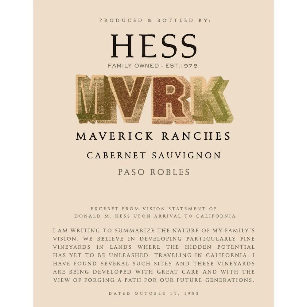 Hess 'MVRK' Maverick Ranches Cabernet Sauv 2021 :: Cabernet Sauvignon
